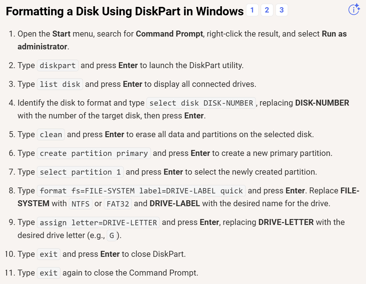 Unable to Format USB Drive Using DiskPart (Windows PowerShell) - no Volume Selected Error ...