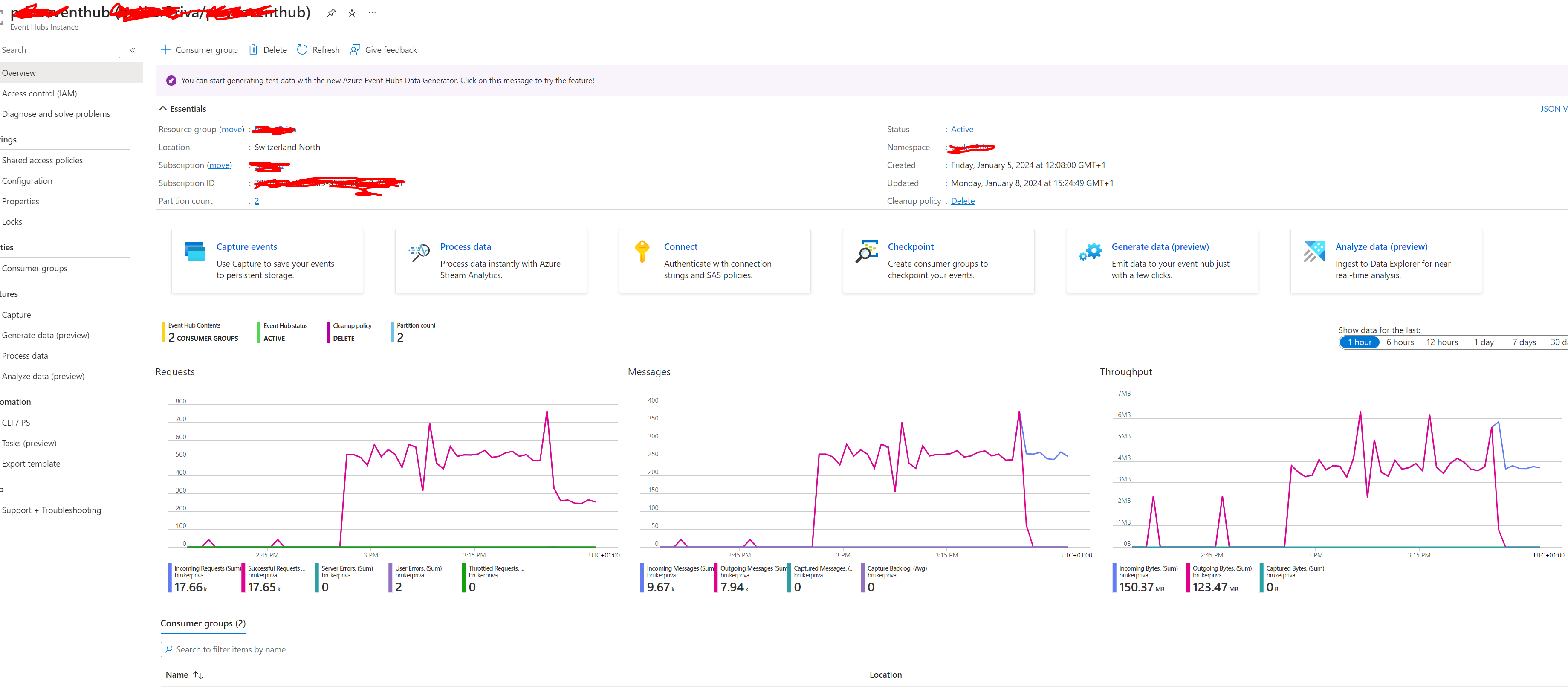Not Able To Forward Data From Azure Event Hub To Webhook Using Azure Portal Microsoft Qanda