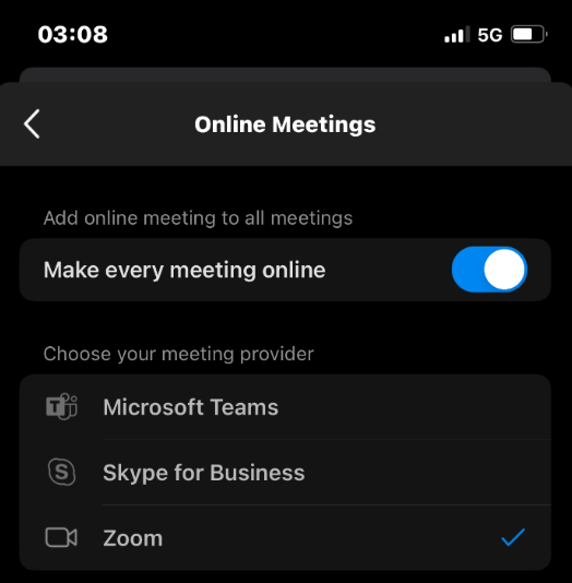 How do I make Zoom the default meeting provider in iPhone? - Microsoft Q&A