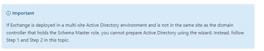 Exchange 2016 cu update when schema master is in different site ...
