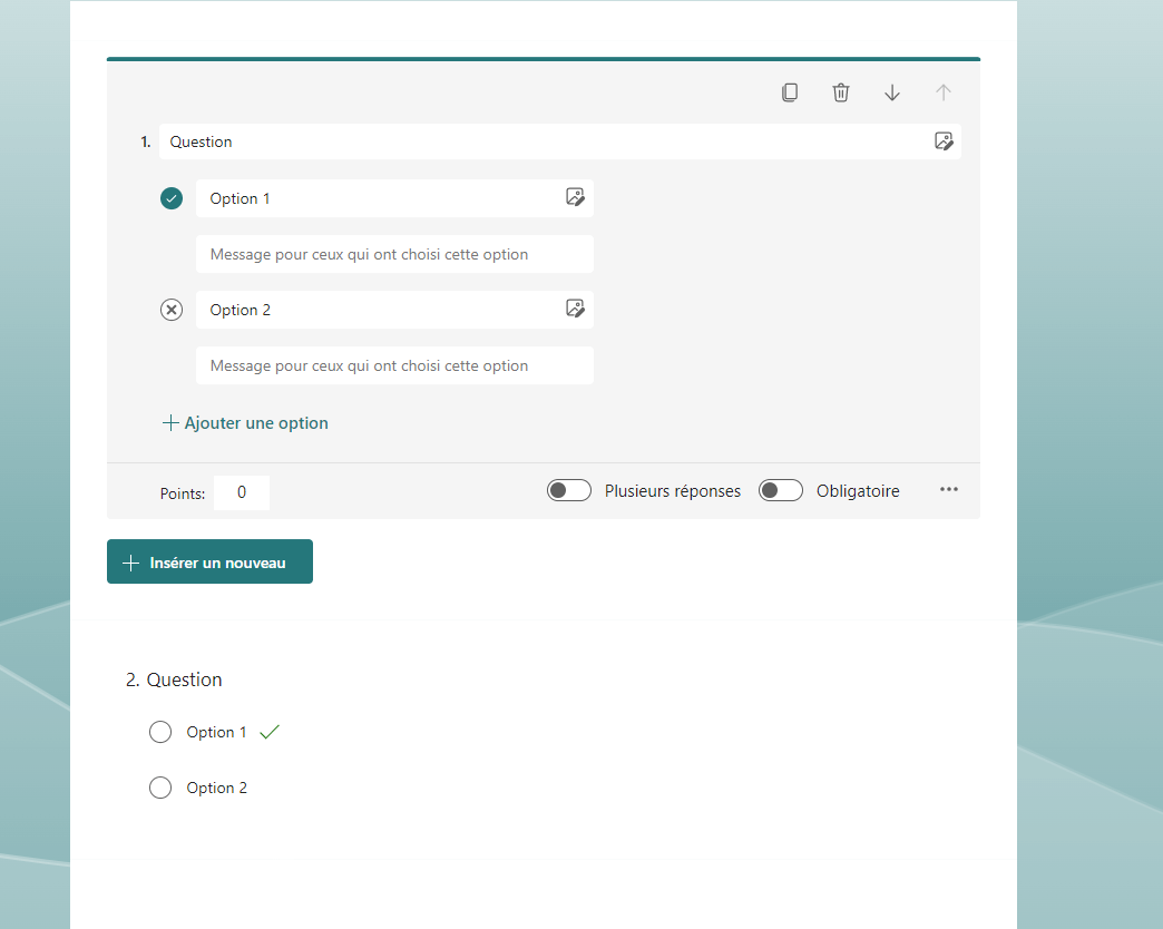 Forms : ajouter l'option "questionnaire" avec questions/réponses à mes ...