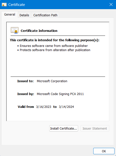 Microsoft.VisualStudio.Diagnostics.ServiceModelSink.dll installed by Visual studio 2022 has ...