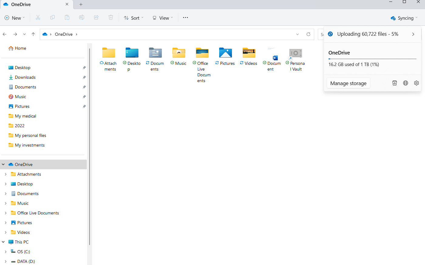 I need help backing up my computer to one drive - Microsoft Q&A