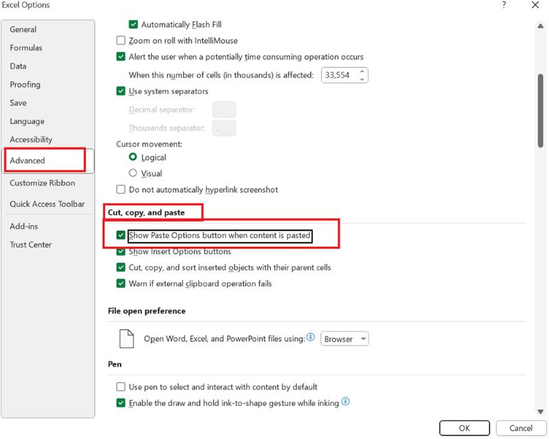On windows 11 office 365 in excel paste special does not show all ...