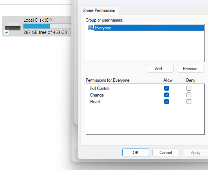 I can see my drive over local shared network but can't access it ...