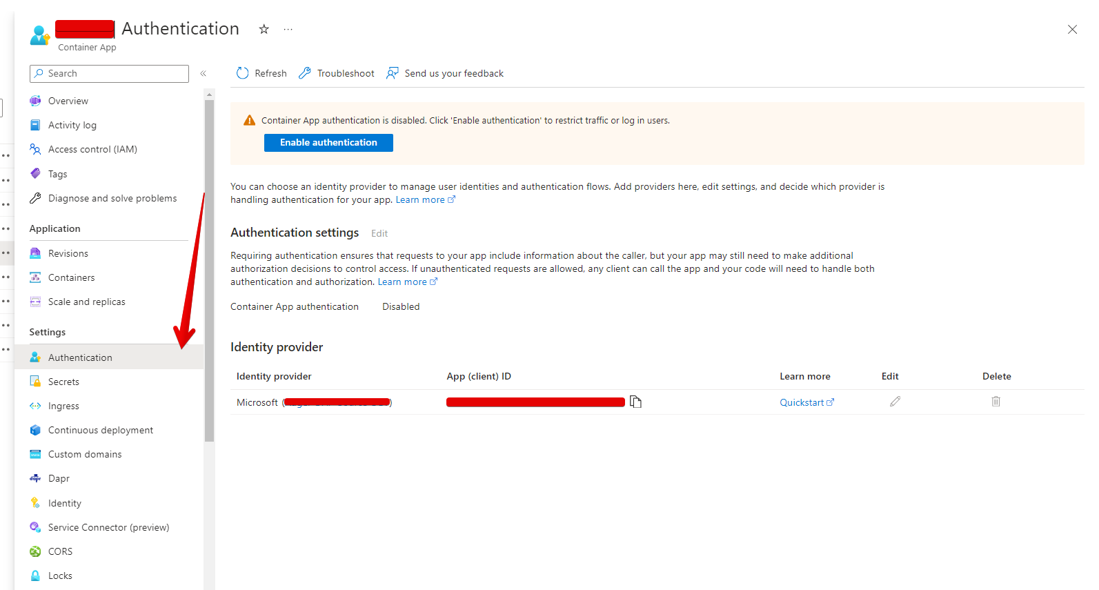 IDX10205: Issuer validation failed - on attempt to access container app protected by ...