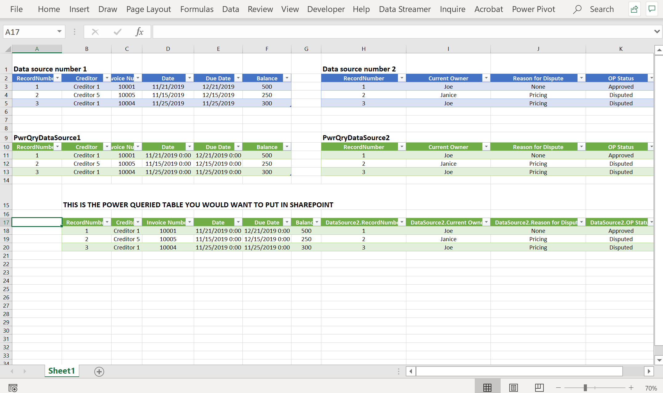 Adding Data to Excel Query Table - Microsoft Q&A
