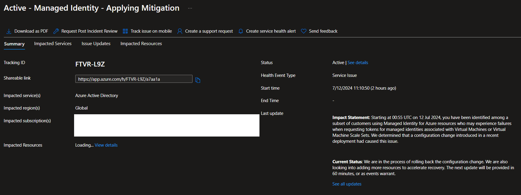 Logic app getting error when saving... related to managed identity ...