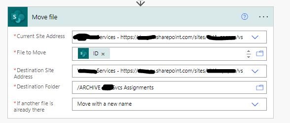 Sharepoint Library move a file when a flow is triggered (change in ...