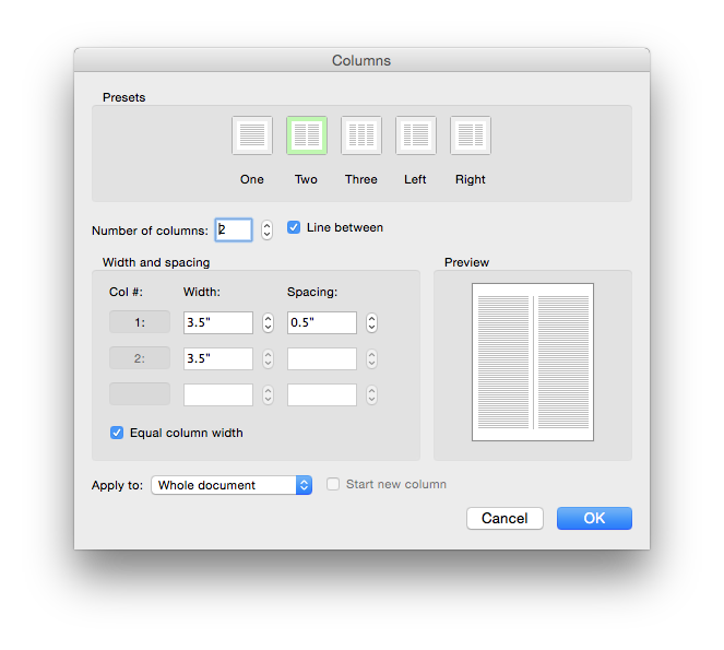 What's a 2 column separator? - Microsoft Q&A