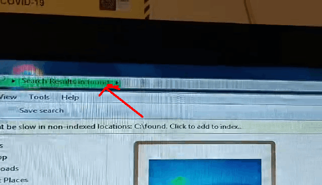Search files progression bar on address bar - Microsoft Q&A