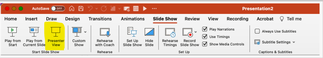 Powerpoint cannot find "set up slide show" option - Microsoft Q&A