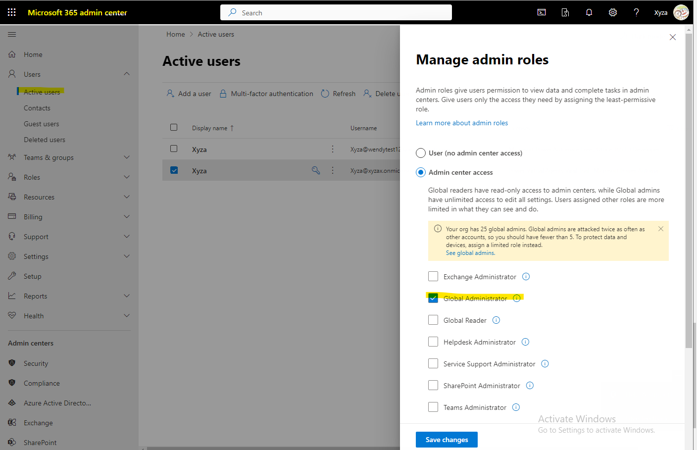How can I change the recipients of "Request additional SharePoint ...