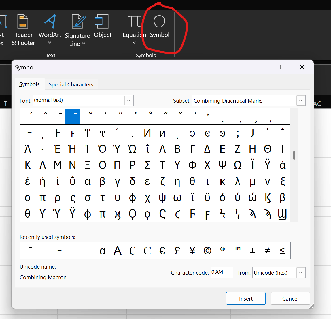 How do I search for symbols in Excel and Word? - Microsoft Q&A