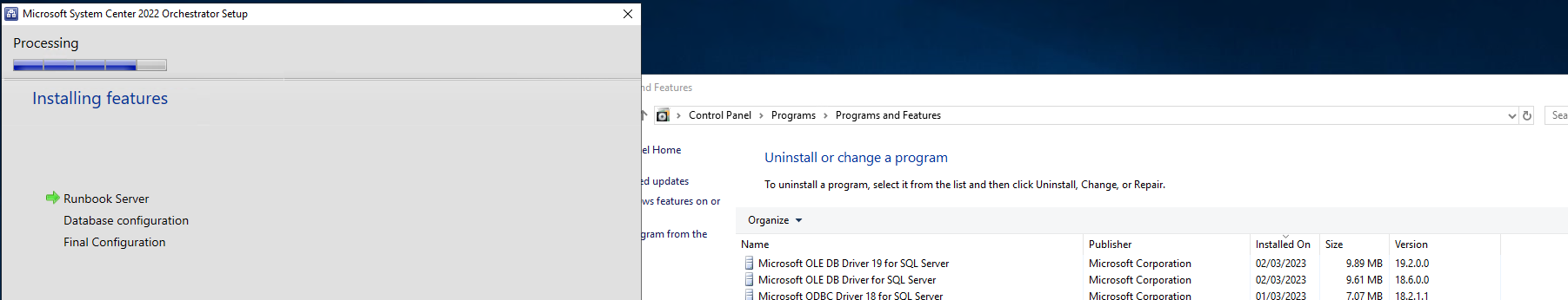 Stuck Installation Microsoft System Center Orchestrator 2022 - Microsoft Q&A