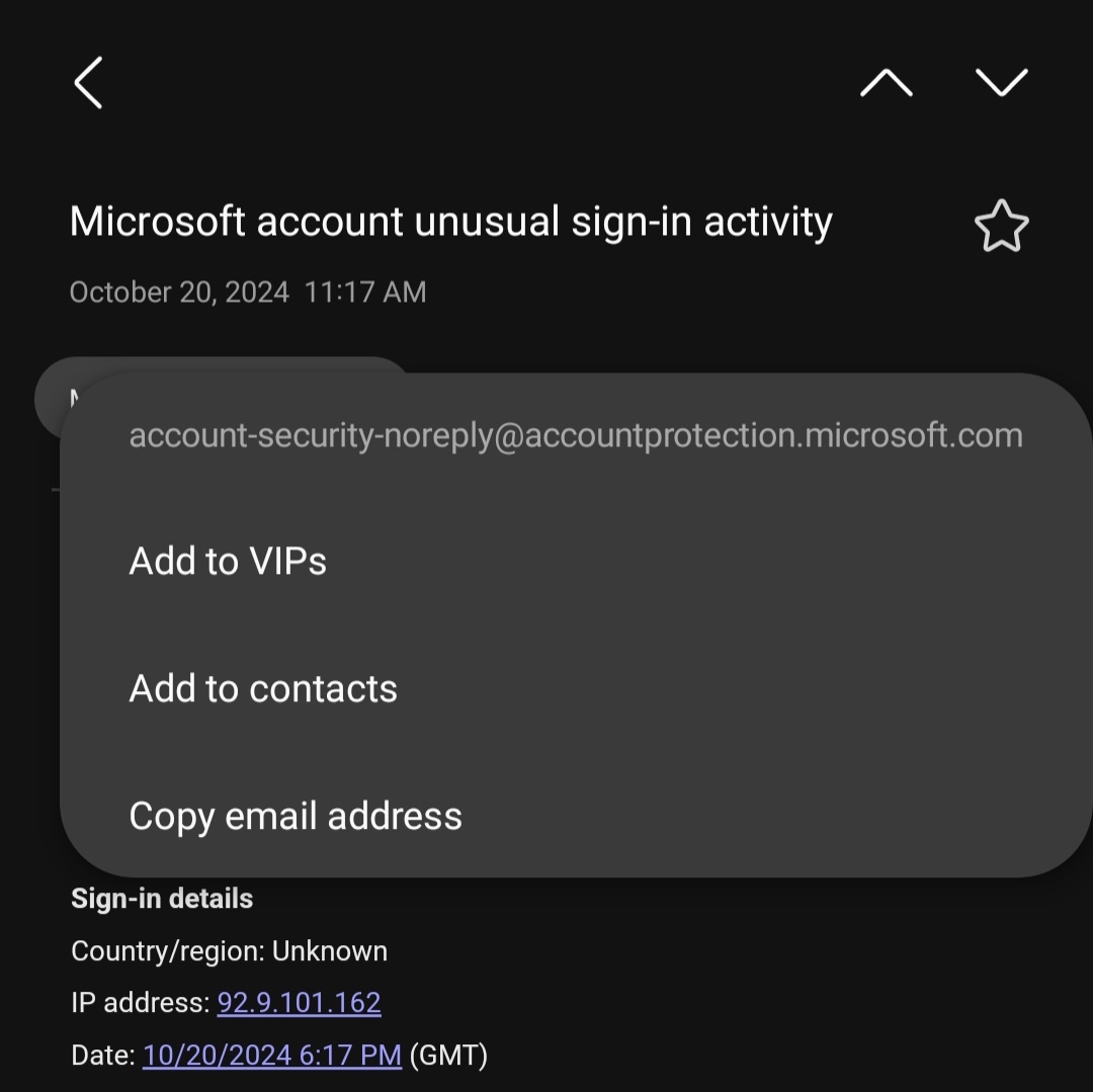 I am receiving unusual activity emails, yet not activity is shown on ...