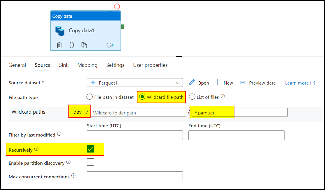 Partitioned parquet file into an Azure Database - Microsoft Q&A