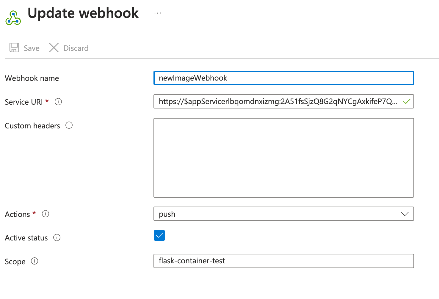ACR webhook is not restarting container - Microsoft Q&A