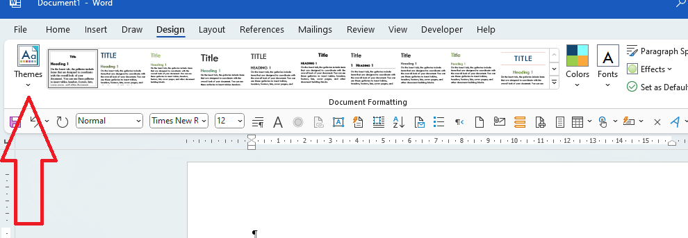 Why there's a different set of shading colors in two word files opened ...