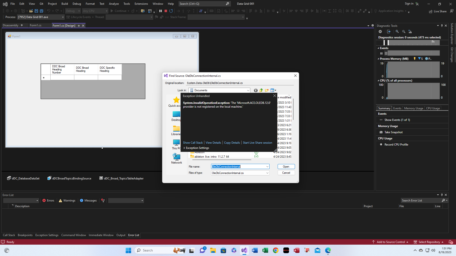 Unable to find the OLE DB wrapper file. - Microsoft Q&A