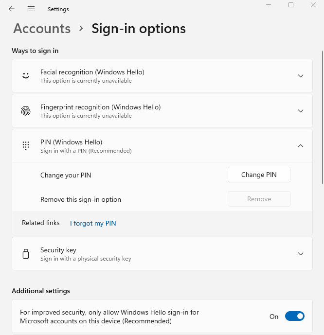 PIN not working for logging into Windows 11 - Microsoft Q&A