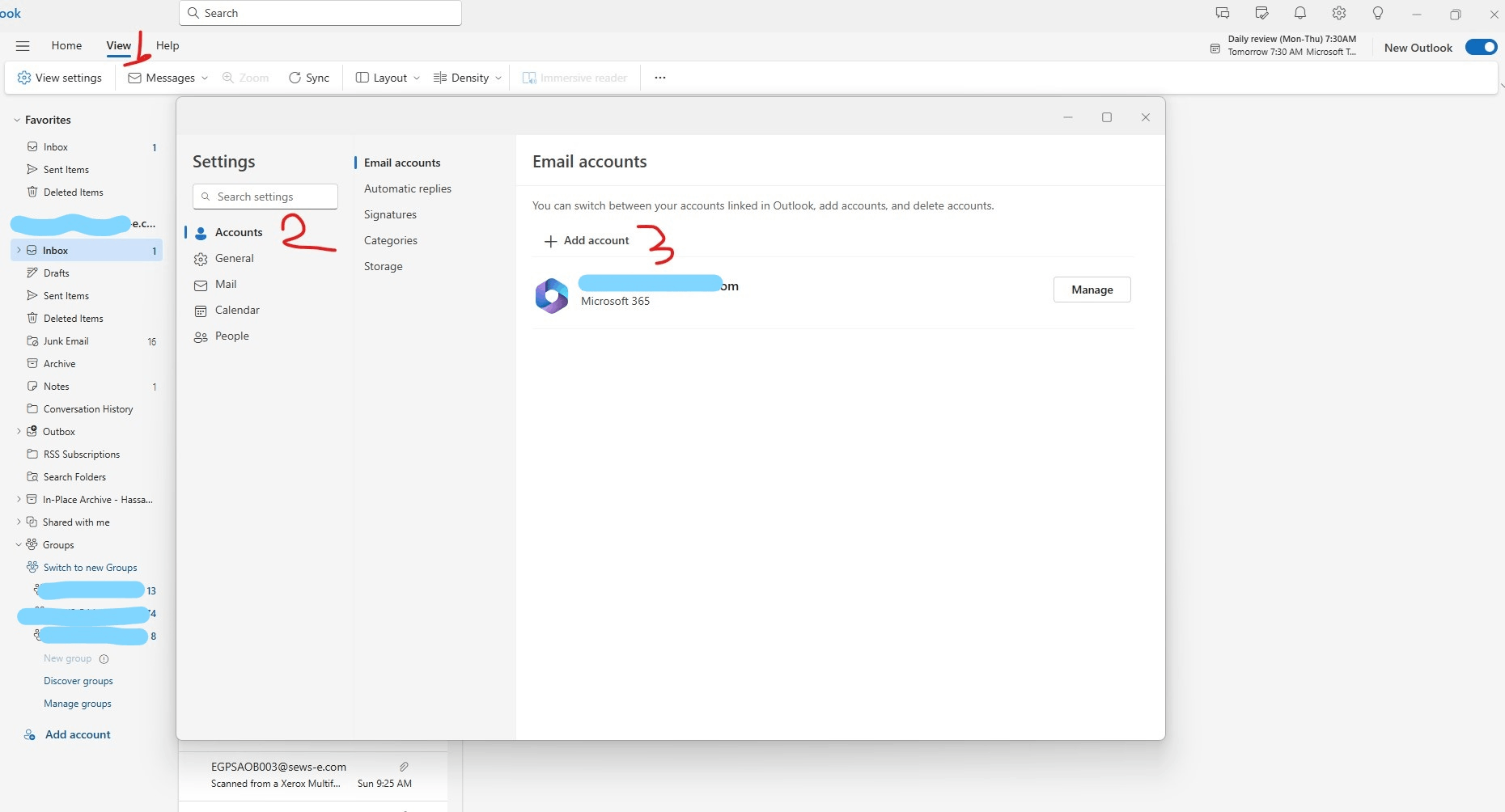 How can I manually add new account in the *New* Outlook - Microsoft Q&A