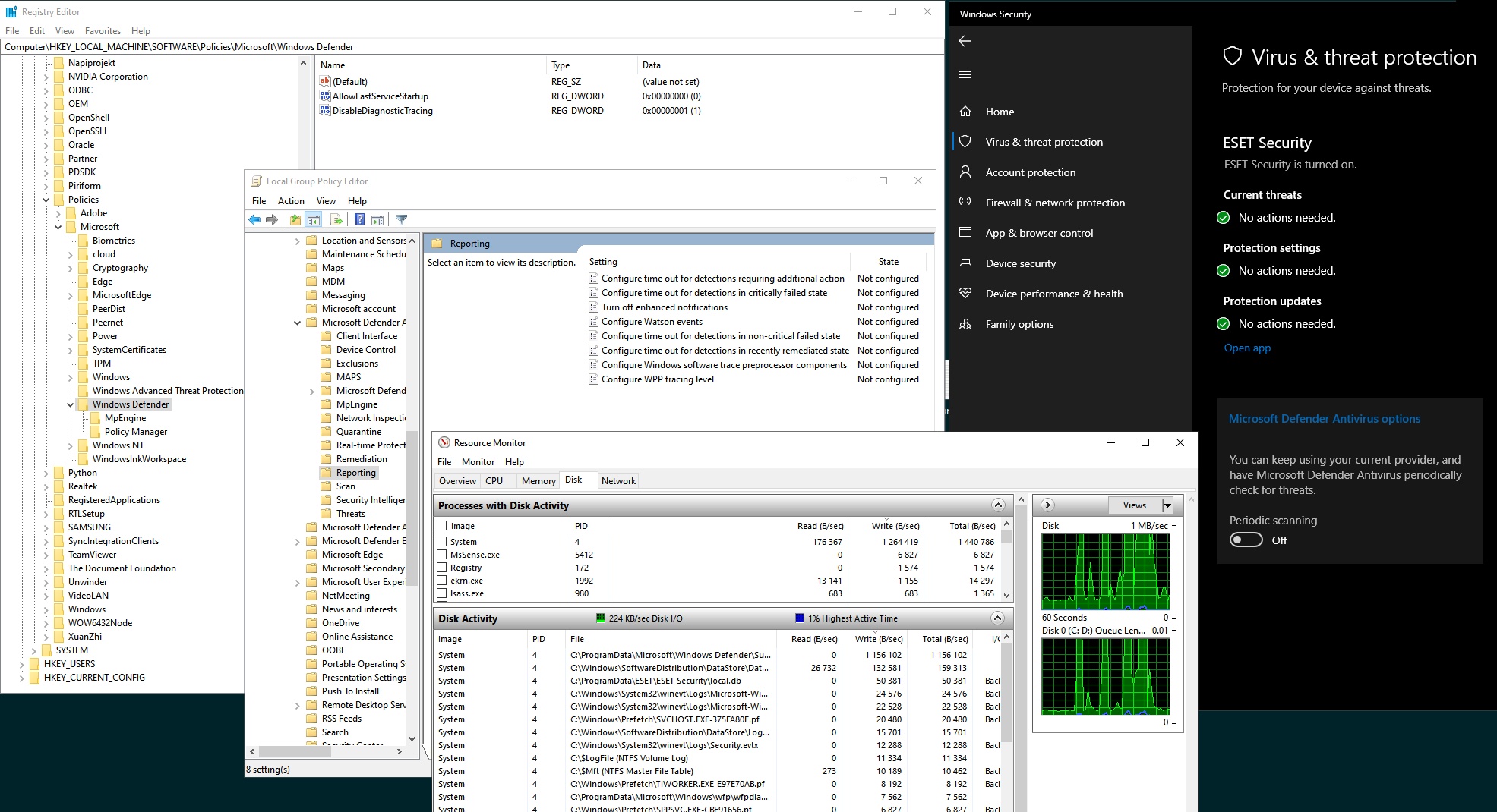 Constant disk usage - MpWppTracing - Microsoft Q&A