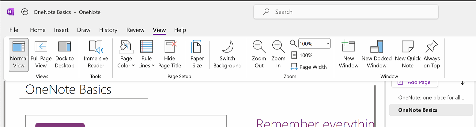 OneNote 365 Not Displaying TABS LAYOUT > VERTICAL TABS Option ...