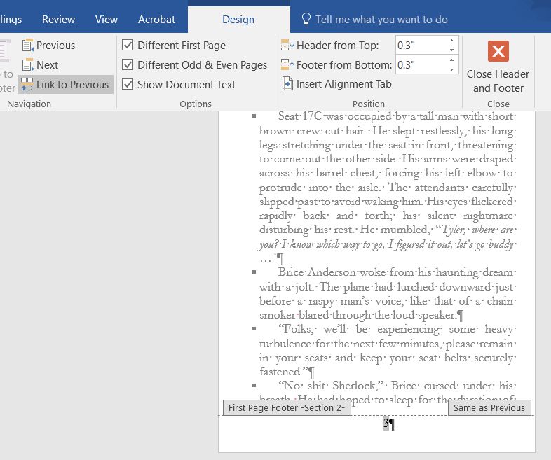 Footers Are At Different Positions From the Bottom of the Page ...