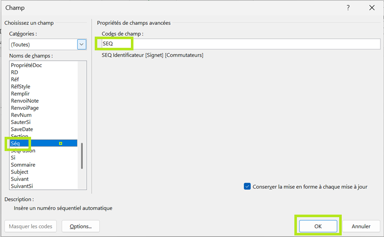 Rajouter Après Numérotations Légendes Microsoft Q A