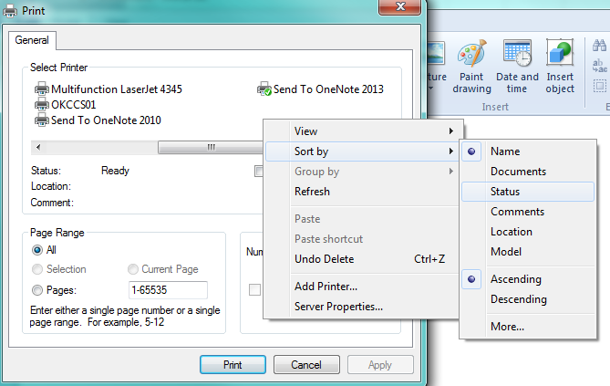 Changing Order of Printers when printing from an app - Microsoft Q&A