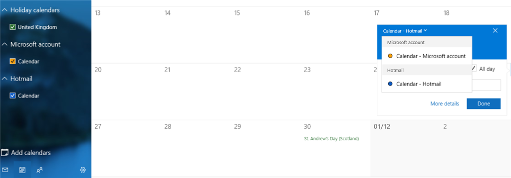 Outlook Calendar and Microsoft Calendar? - Microsoft Q&A