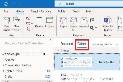 Outlook: Move to other - Microsoft Q&A