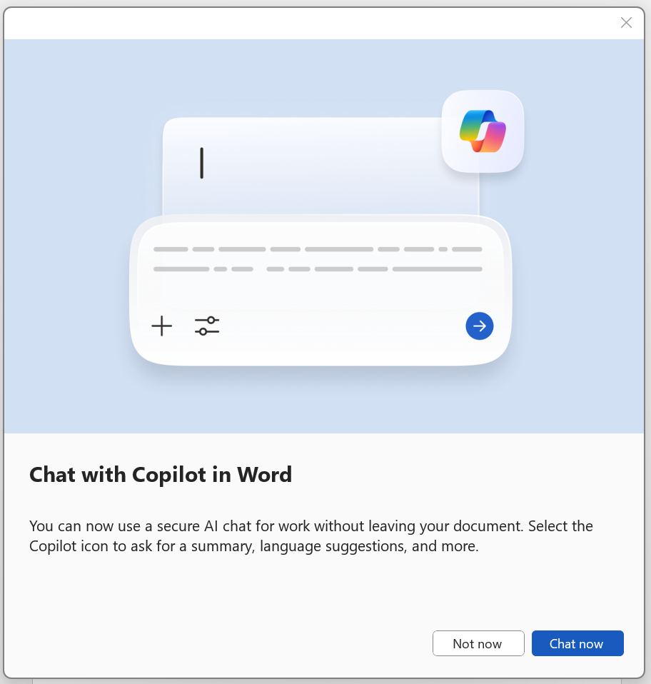 How do I turn off the "Chat with Copilot" at startup? - Microsoft Q&A