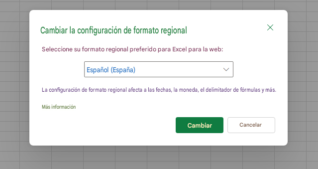 Excel Online permanece en alemán a pesar de cambiar la configuración de ...