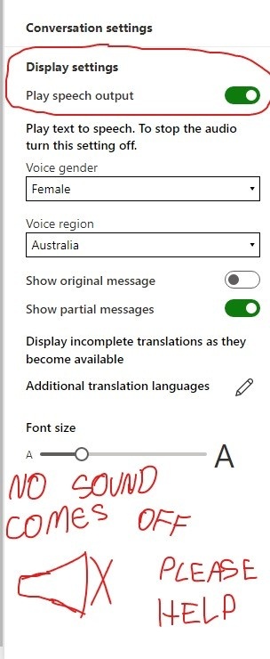 Microsoft Translator: Conversations Speech output stopped working ...
