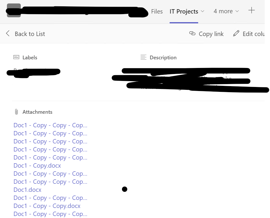 Is there a limit on number or size of attachments to items in a list in Microsoft Teams ...