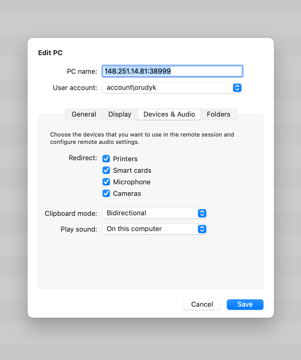 how to copy between desktops in the program "Microsoft remote desktop ...