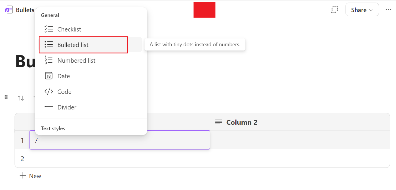 I started to use Loop but not able to find a way to add the bullets ...
