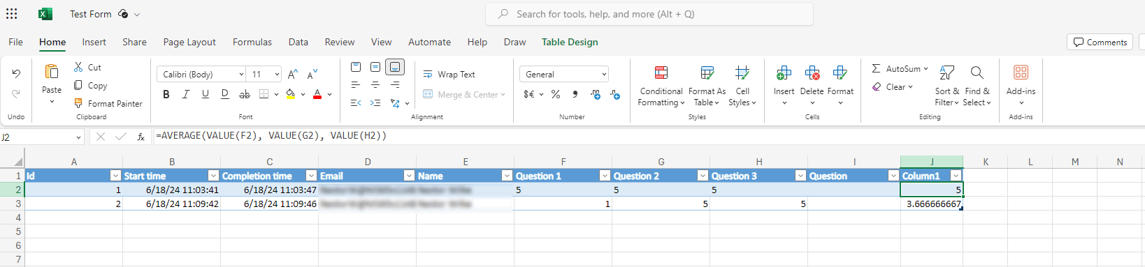 Using microsoft forms to give employee feedback and analyze trends ...
