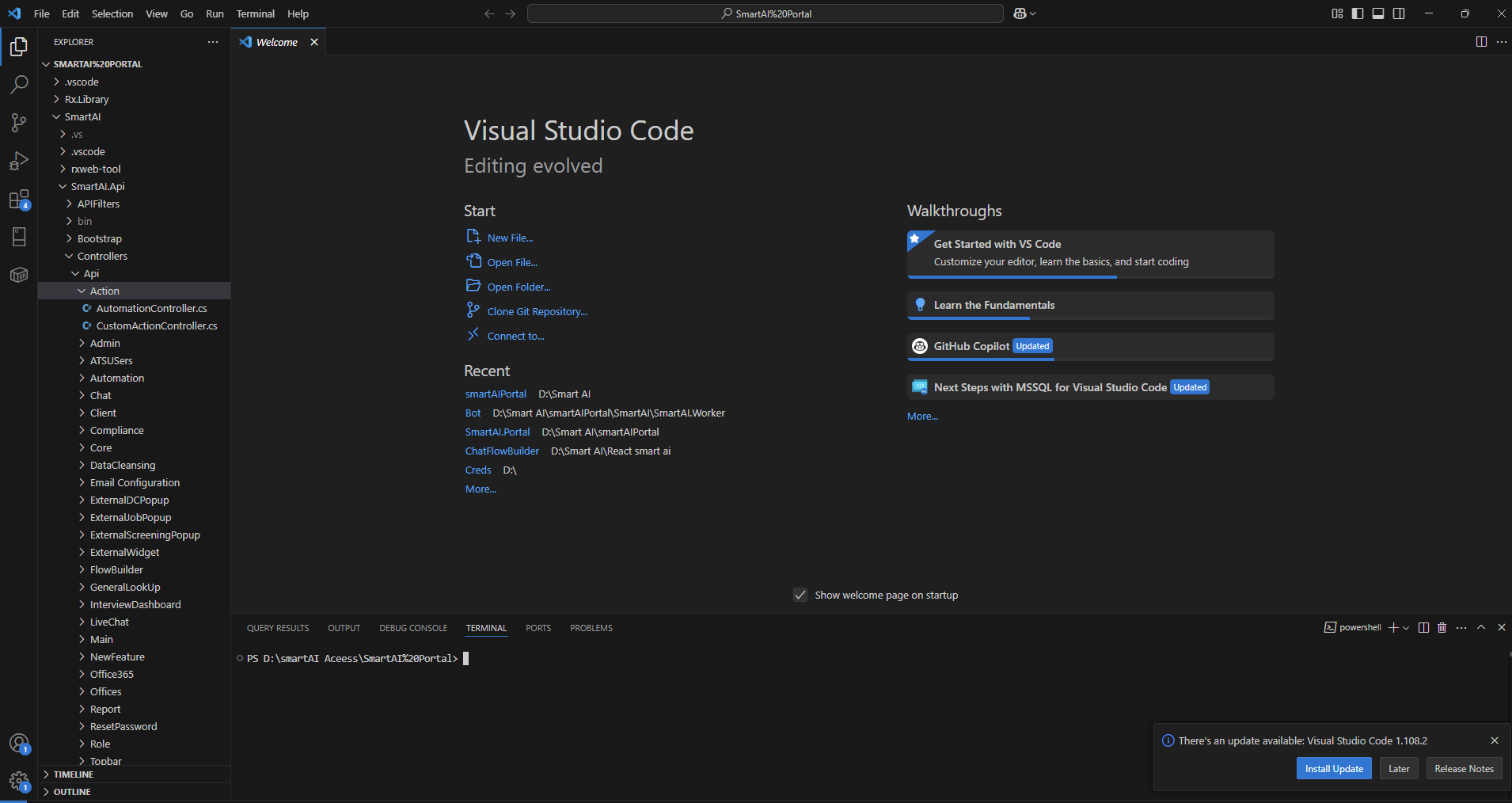 Visual Studio shows empty folders for Azure DevOps .NET repo, while ...