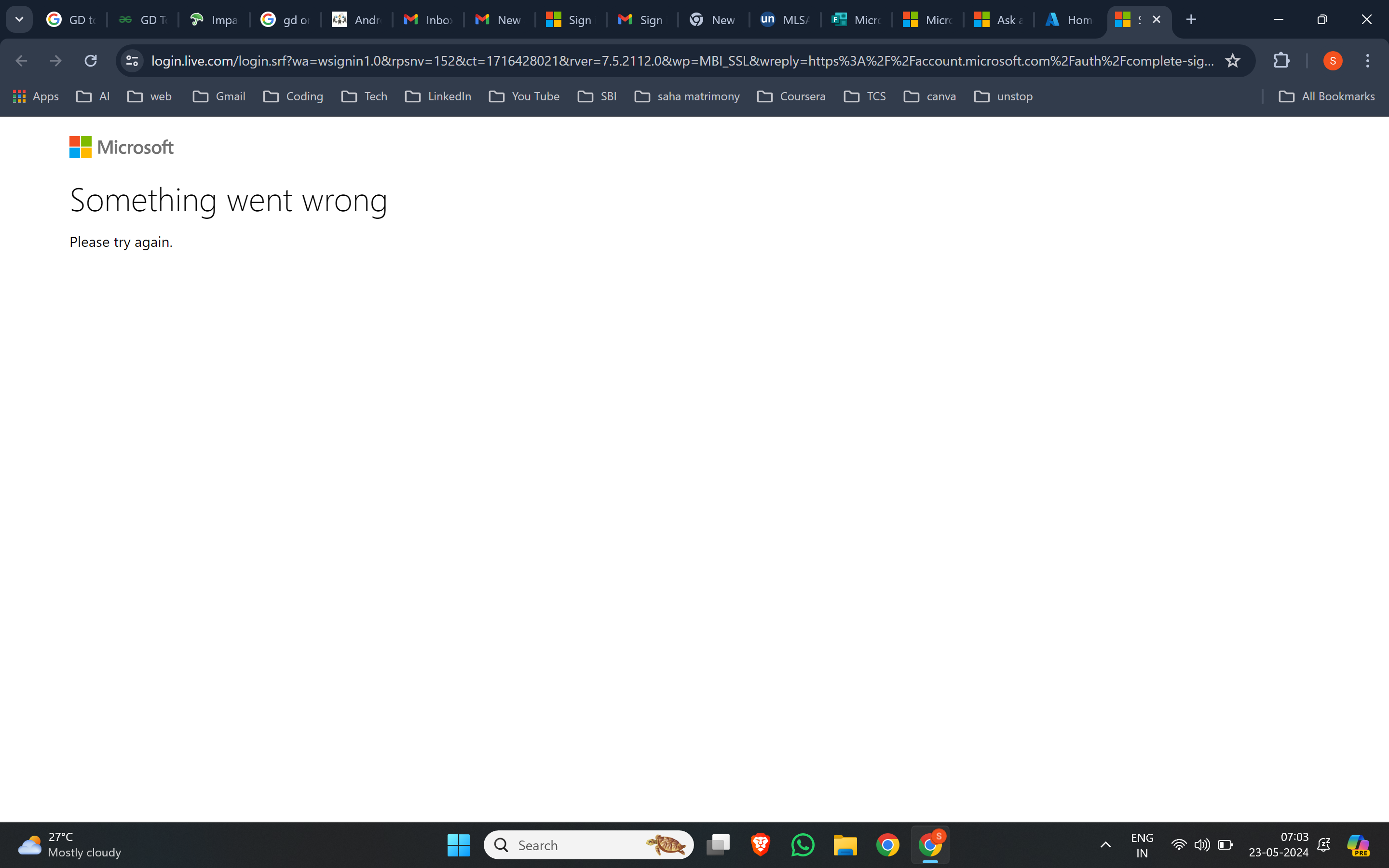 I can't login to my account - Microsoft Q&A