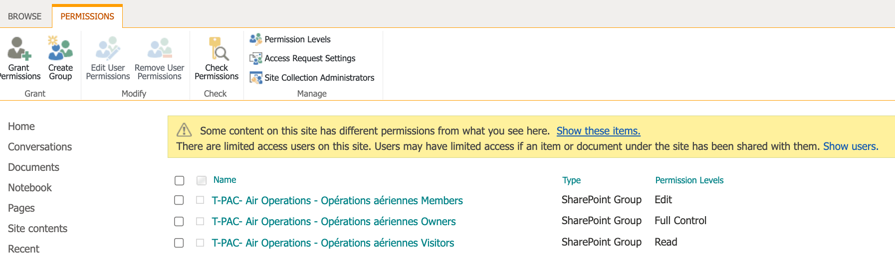 SharePoint Member Permissions - Microsoft Q&A