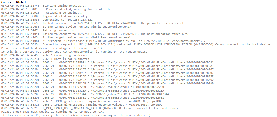 PIX / Graphics Debugging for Hololens 2 - Microsoft Q&A