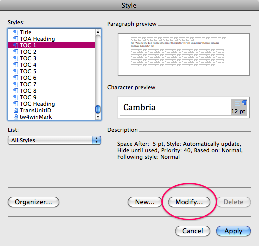 When I update a table of contents the font changes to blue - Microsoft Q&A