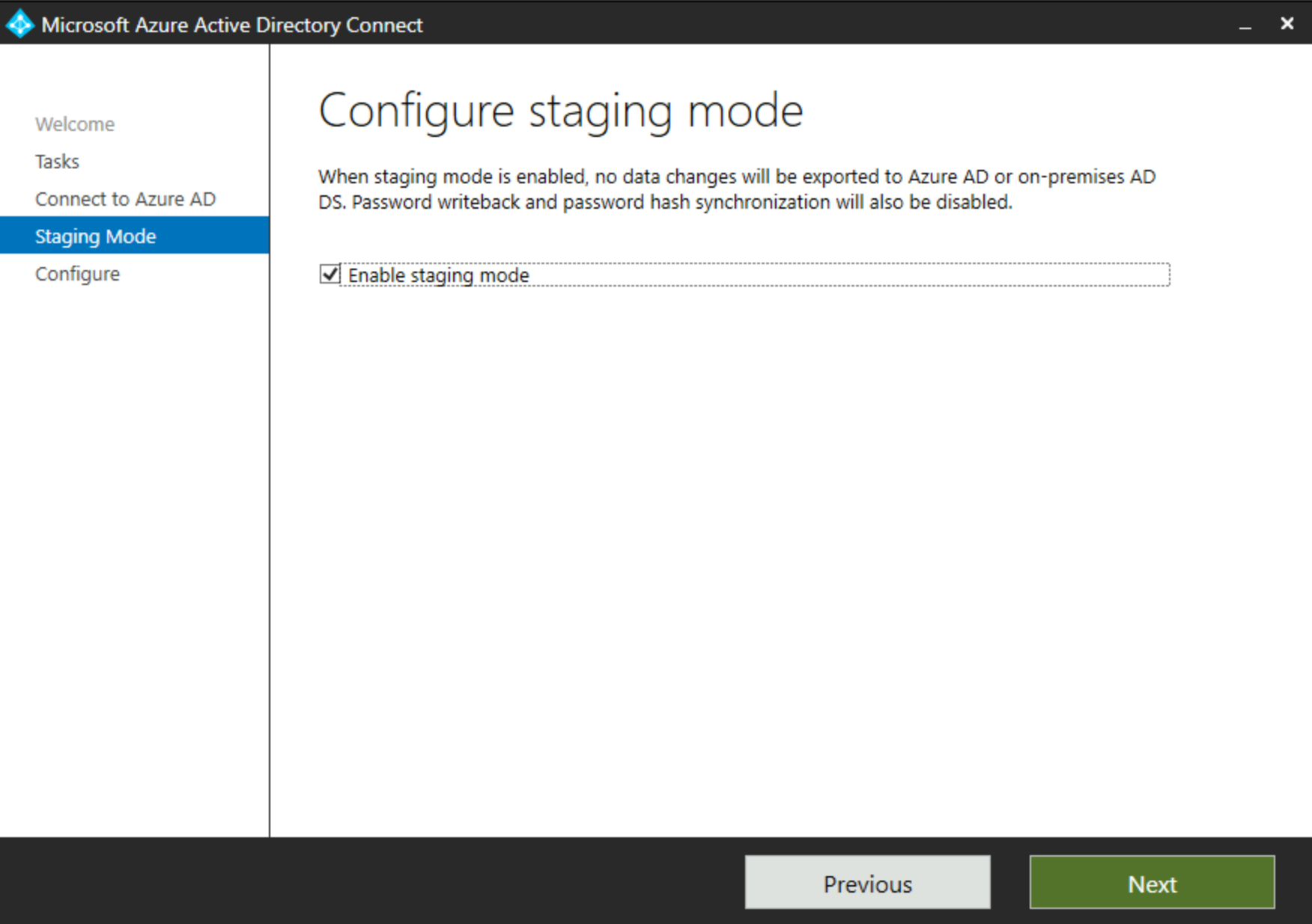 Procedure to start the Entra Connect server from staging and decommissioning the old Azure AD ...