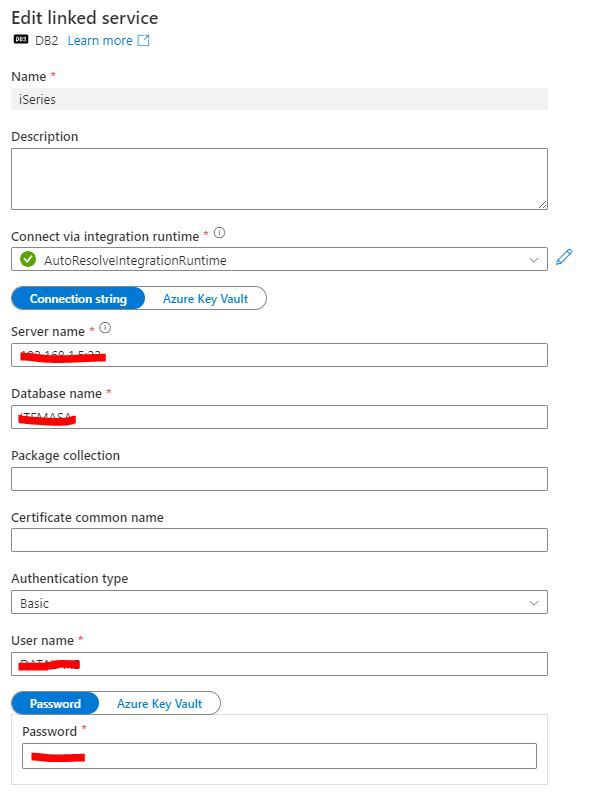 Azure DB2 Linked service setup assistance (AS400) - Microsoft Q&A