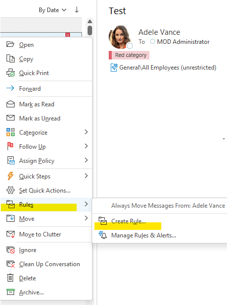 Automatic categorize replied emails based on original email categorization - Microsoft Q&A