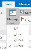 Outlook Preview Message One Line - Microsoft Q&A