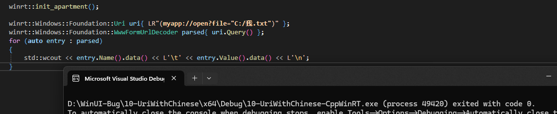 C Winrt Does Not Correctly Handles Chinese Characters Using Windows Foundation Uri Microsoft Qanda